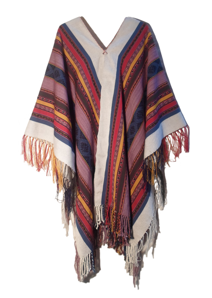 Alpaca poncho "Mountains, Rivers and Stars" | Inka Market