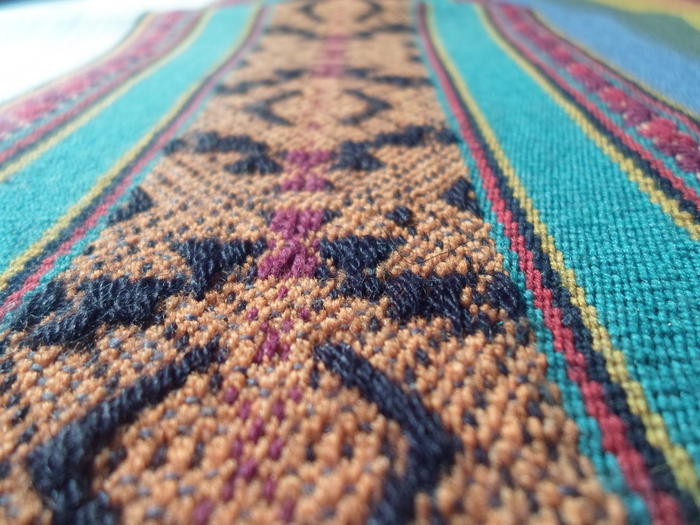 Peruvian Alpaca Poncho Rainbow Suns And Stars Inka Market