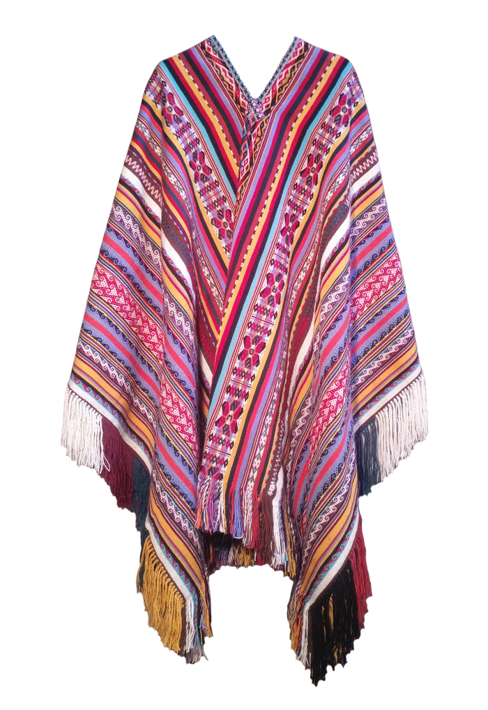 Alpaca Masterpiece Poncho Rainbow Garden Inka Market