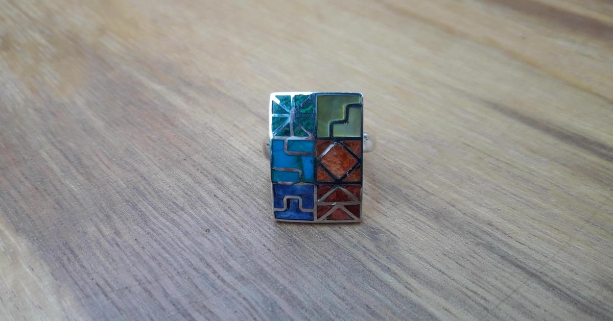 Silver ring "Inka Calendar" | Inka Market